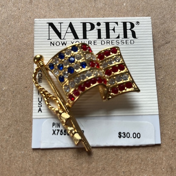 Napier | Jewelry | Napier America Flag Pin New | Poshmark